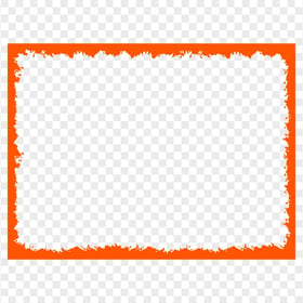 Aesthetic Neon Orange Square Frame HD PNG | Citypng