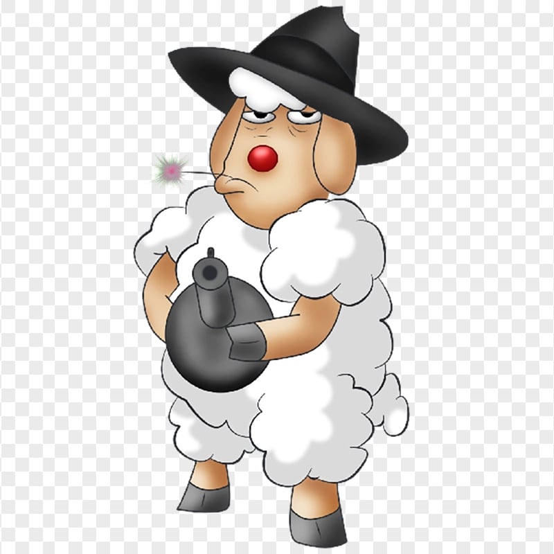 Angry Standing Up Sheep Take Bomb Cartoon | Citypng