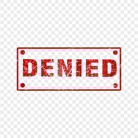Denied Word Stamp | Citypng