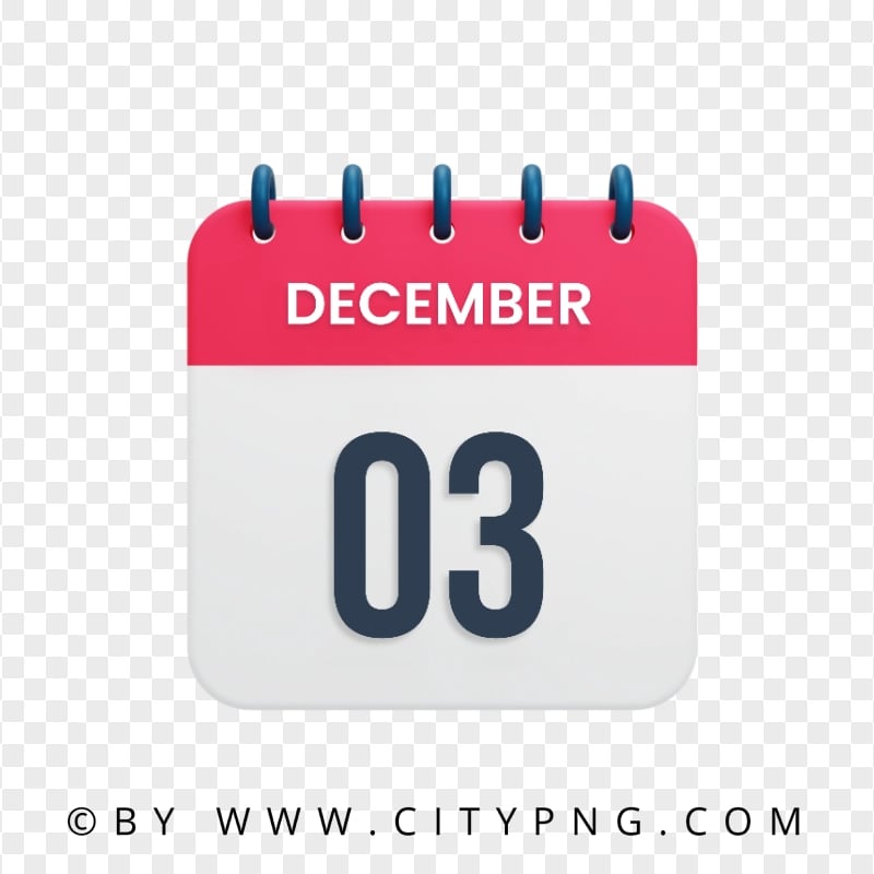 3rd December Date Vector Calendar Icon HD Transparent PNG | Citypng