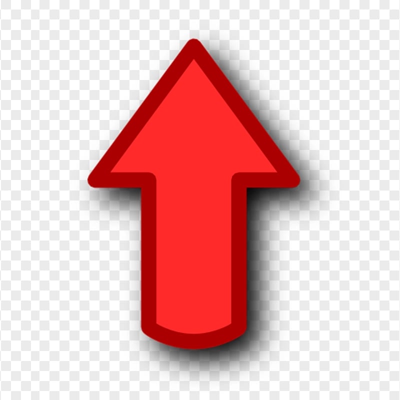 Red Up Arrow With Border | Citypng