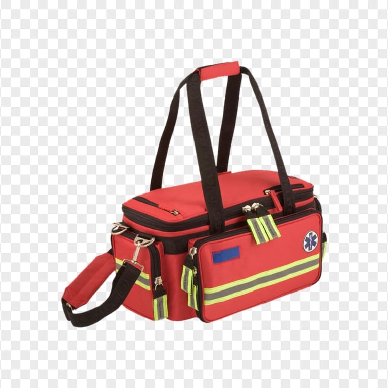 Red Rescue Medical Emergency First Aid Kit Bag | Citypng