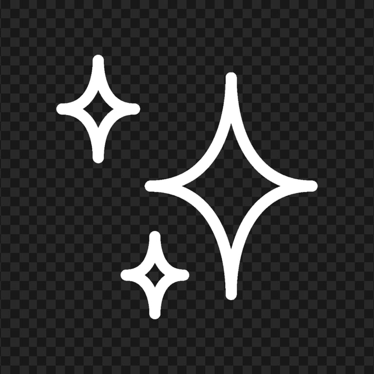 Transparent HD Sparkle Clean Effect Black Icon | Citypng