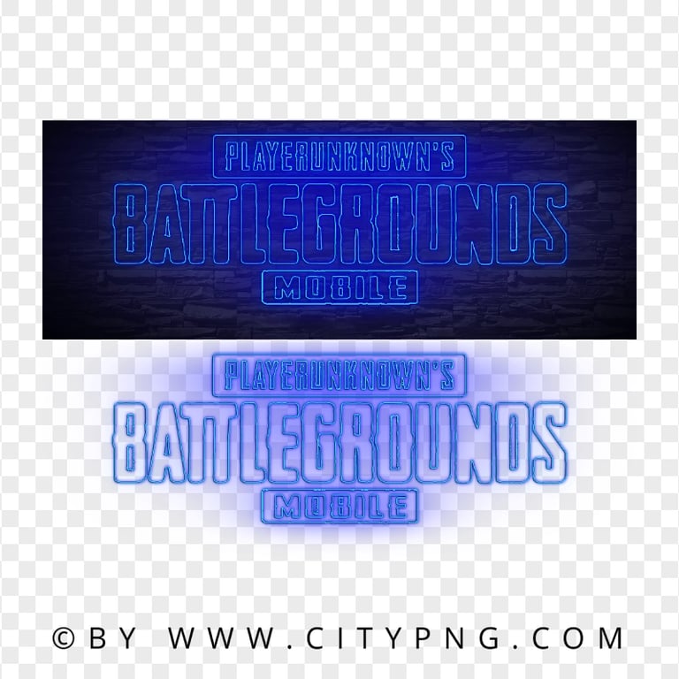 HD PUBG Blue Neon Logo PNG | Citypng