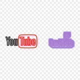 HD Neon Youtube & Twitch Logos Transparent PNG | Citypng
