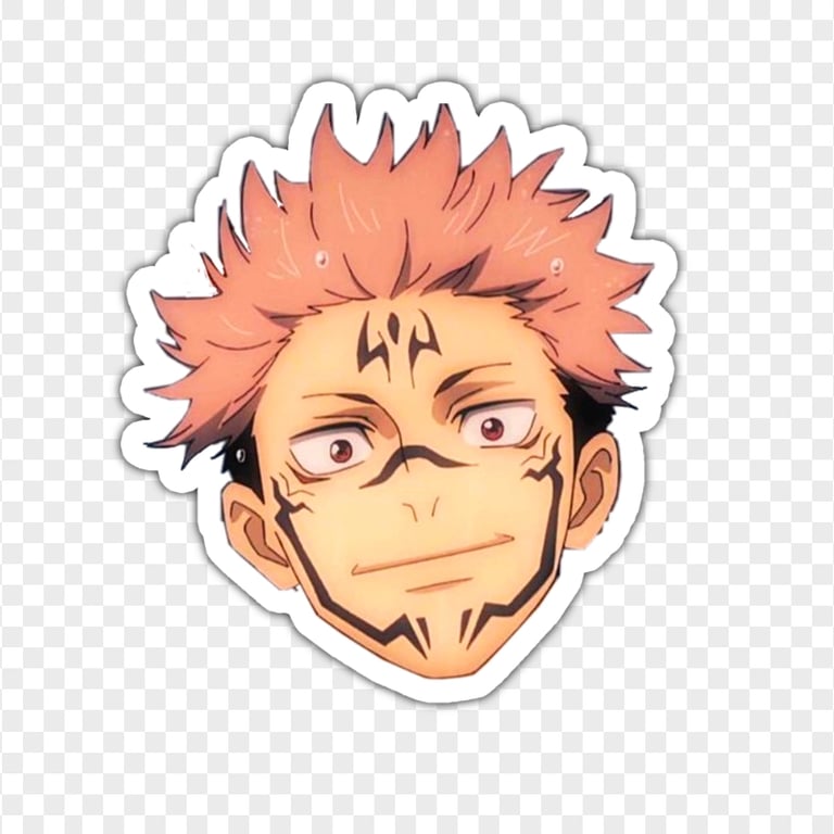 Sukuna Face Stickers Jujutsu Kaisen PNG | Citypng