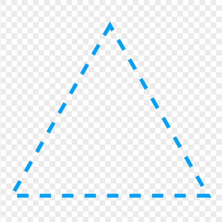 HD Blue Dashed Line Triangle Transparent Background | Citypng