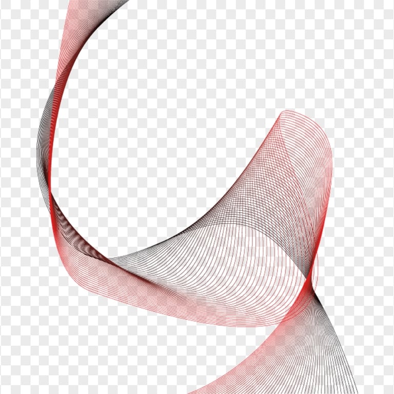 Black & Red Curved Lines Abstract | Citypng