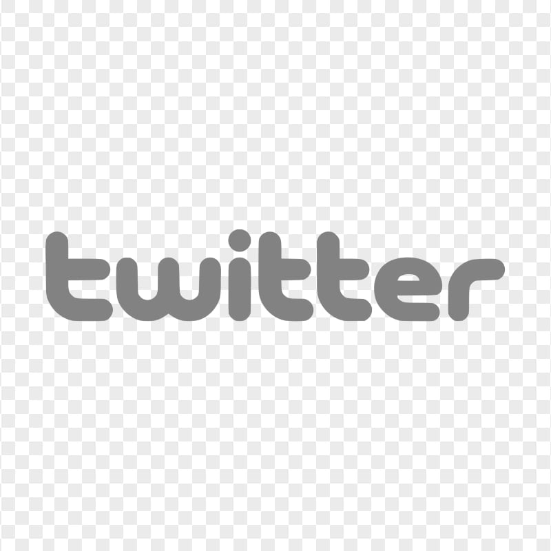 HD Twitter Gray Text Logo PNG | Citypng