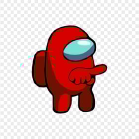 HD Purple Among Us Character Back View Finger Hand Pointing PNG | Citypng