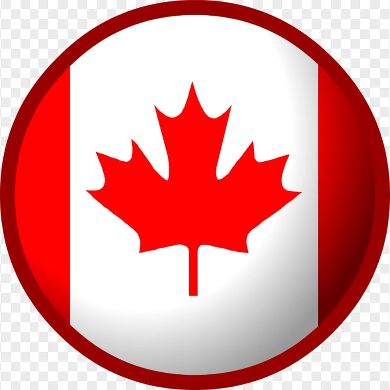 Circular Round Canada Flag Icon FREE PNG | Citypng