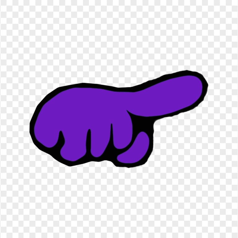 HD Purple Among Us Character Finger Hand Pointing Right PNG | Citypng