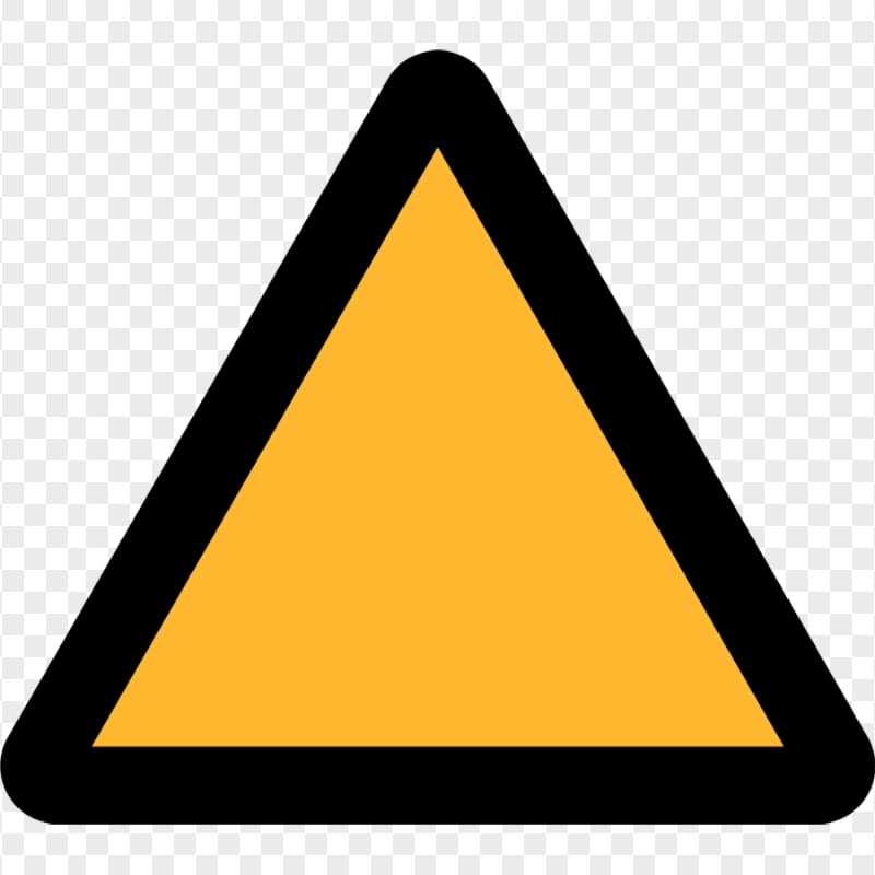 Yellow Triangle Blank Warning Caution Driving Road | Citypng