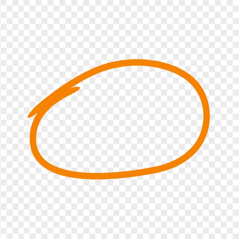 Hand Drawn Circle Orange