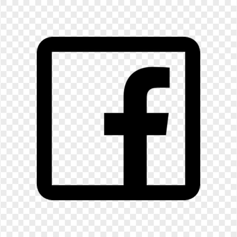 Black Square Outline Facebook Icon | Citypng