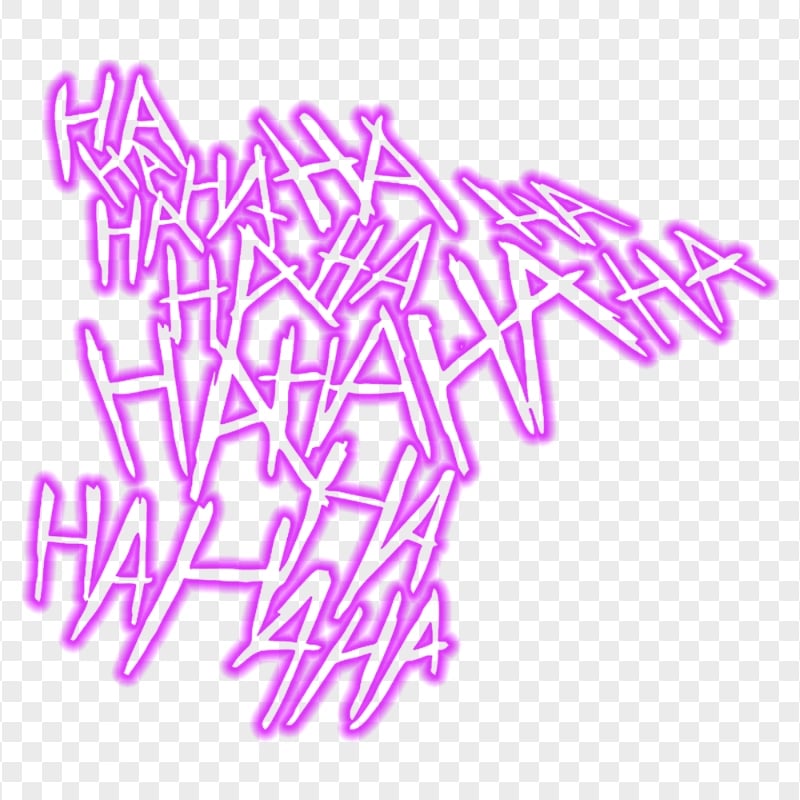 HD Haha Joker Laugh Purple Text Neon Style PNG | Citypng