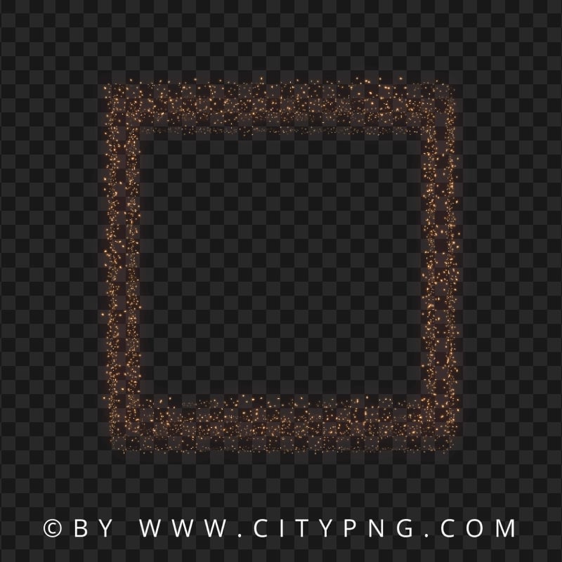 Sparkle Glitter Stars Square Frame Effect PNG Image | Citypng