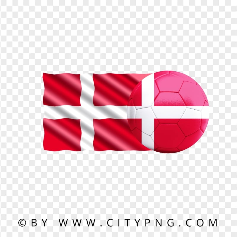 HD Denmark Flag With Soccer Football Ball PNG | Citypng