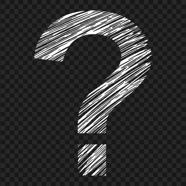 White Scribble Question Mark Sign HD PNG | Citypng