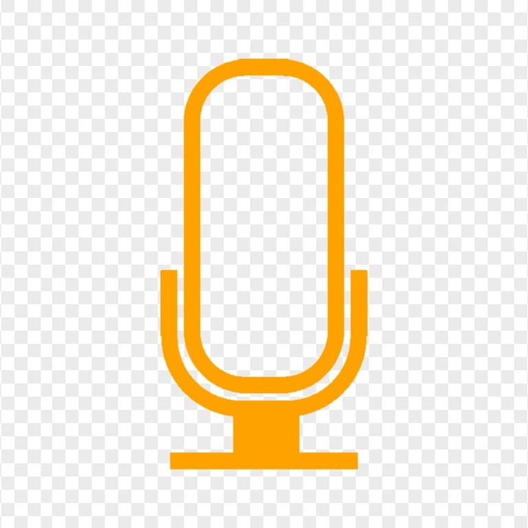 HD Orange Microphone Mic Voice Sound Icon Transparent PNG | Citypng