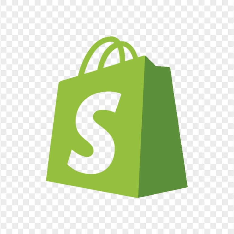 Black Shopify Outline Bag Icon Symbol Logo | Citypng