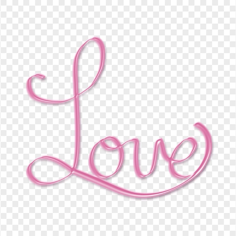 Pink Love Word Text Lettering Image PNG | Citypng