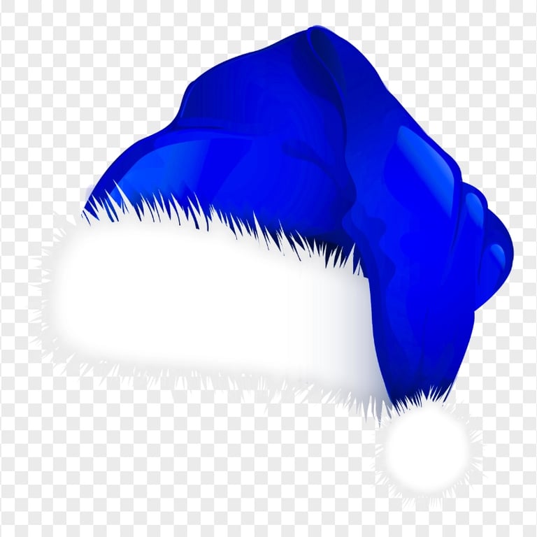 HD Christmas Blue Santa Claus Hat Bonnet Illustration PNG | Citypng