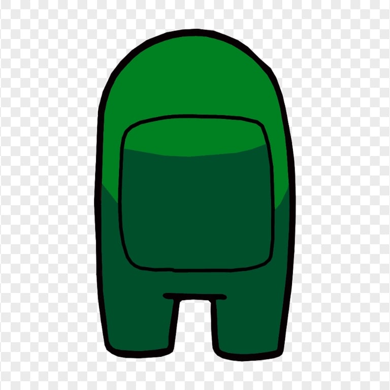 HD Among Us Green Character Back View PNG | Citypng