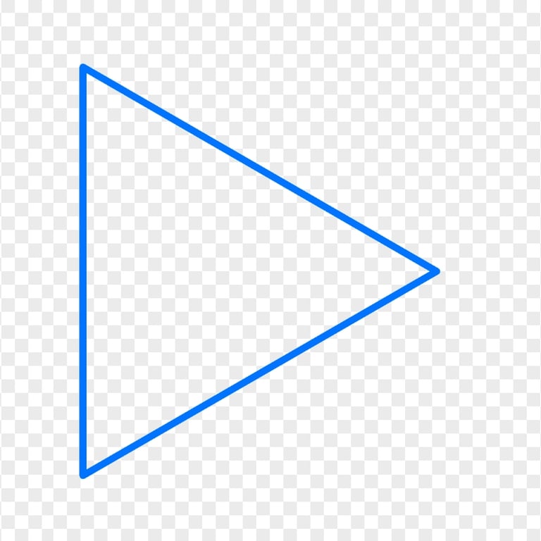 HD Blue Outline Left Triangle Transparent PNG | Citypng