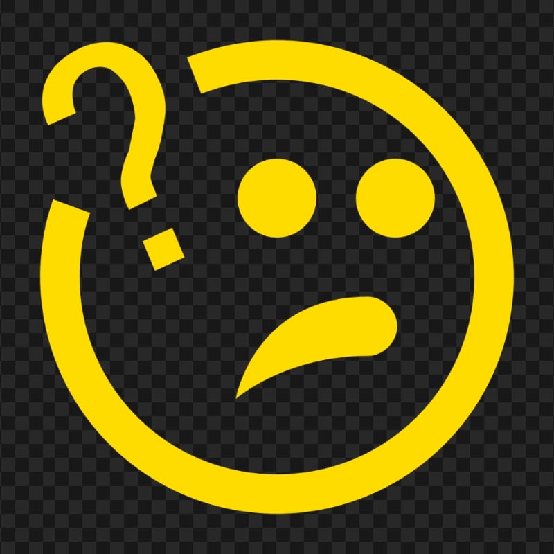 Emoji Confused Asking Question Face Yellow Icon | Citypng