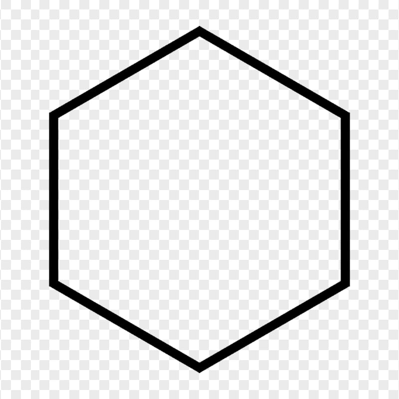 FREE Outline Black Hexagon Frame Shape PNG | Citypng