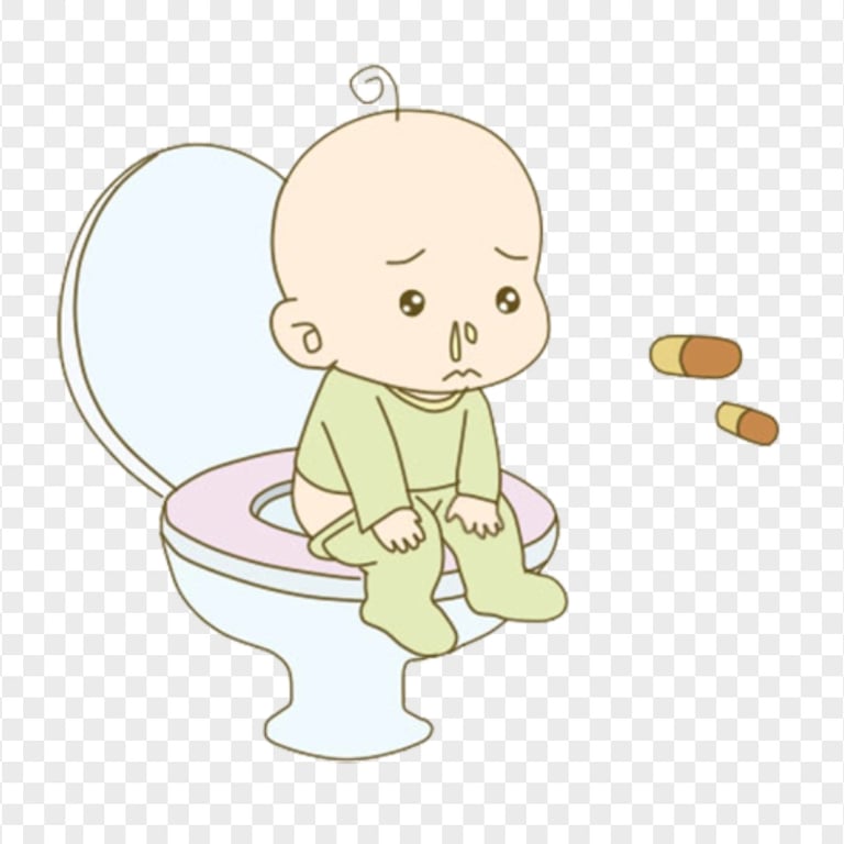 Cute Child Sick Has Diarrhea Sitting On A Toilet | Citypng