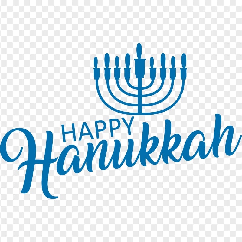 HD Happy Hanukkah Candles Blue Logo PNG | Citypng