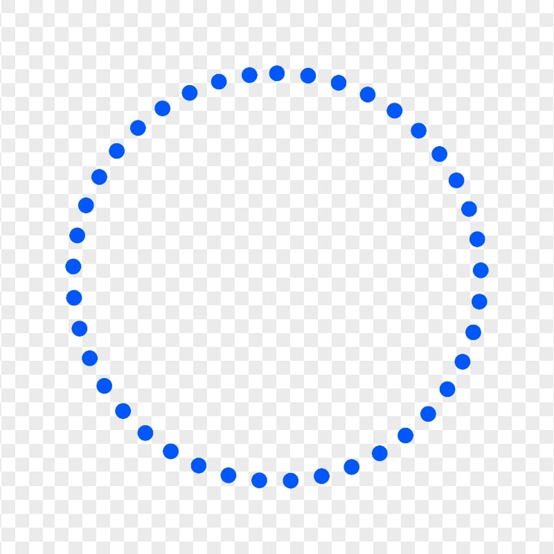 Circle Blue Dotted Border Image PNG | Citypng