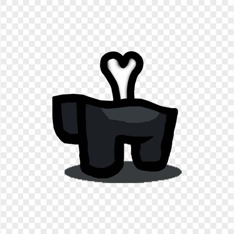HD Crewmate Among Us Black Character Bone PNG | Citypng