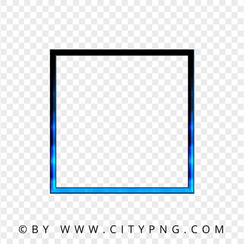 Blue Gradient Outline Square Frame PNG | Citypng