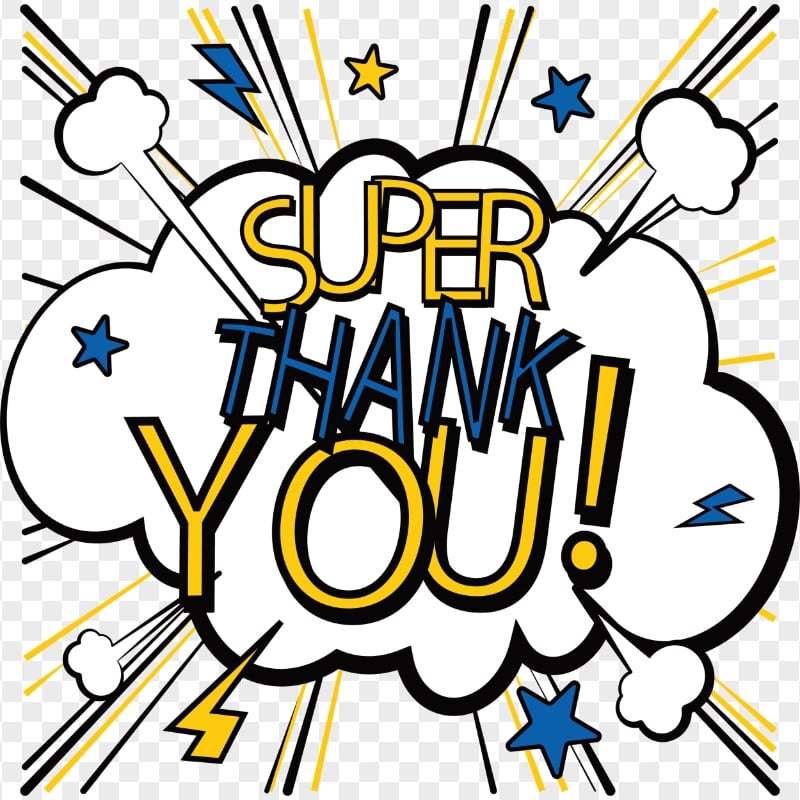 Super Thank You Expression Comic Cartoon Effect | Citypng