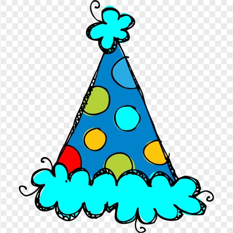 Party Birthday Clipart Cartoon Blue Hat PNG | Citypng