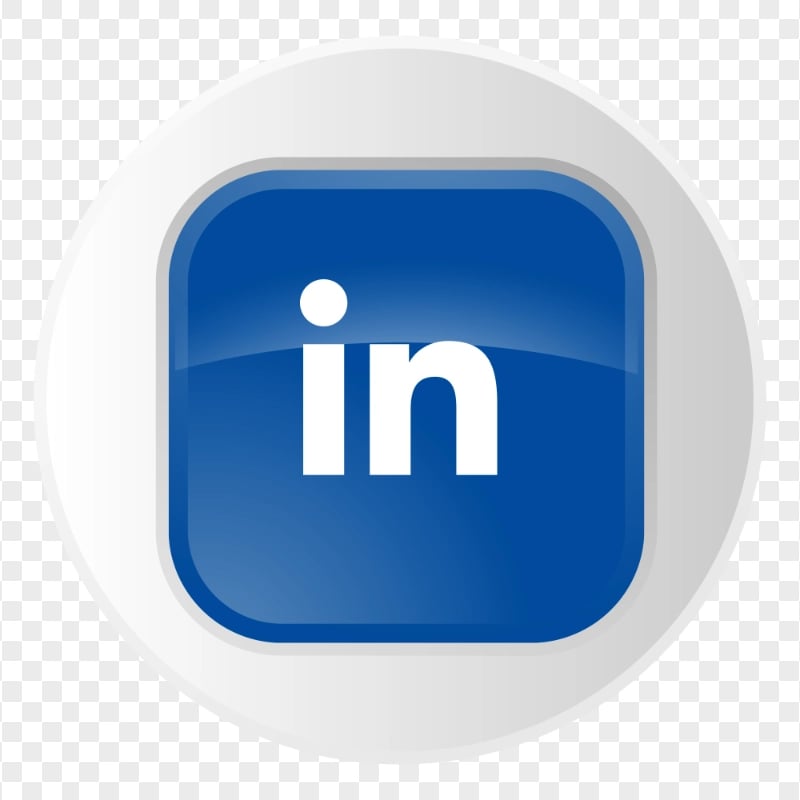 HD Linkedin Button Icon Transparent Background | Citypng