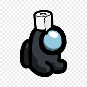 HD Black Among Us Character Crewmate Face Front View PNG | Citypng