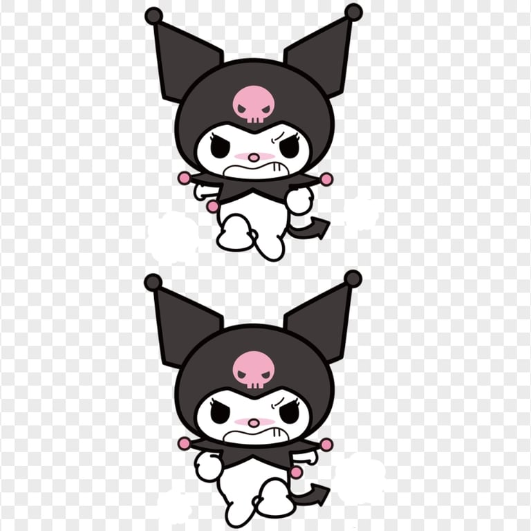 Angry Kuromi Cat Sanrio character HD Transparent Background | Citypng