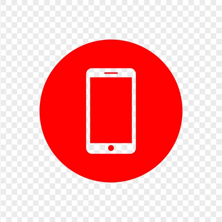 HD Red Round Circle Modern Smartphone Icon Transparent PNG | Citypng
