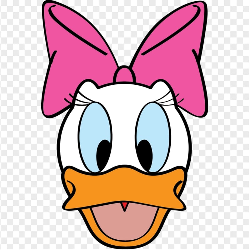 Daisy Duck Face Cartoon Clipart PNG | Citypng