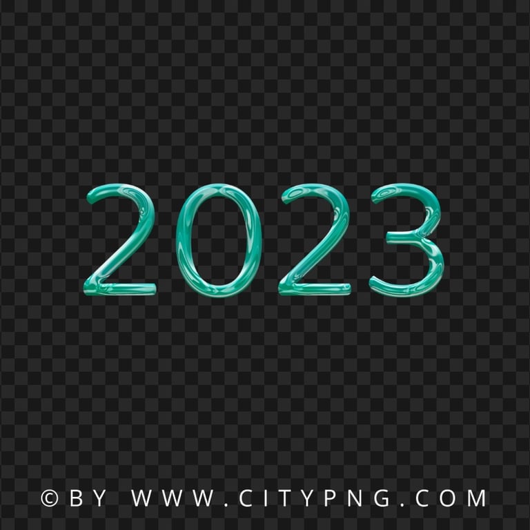 2023 Blue Art Line Text Logo Numbers PNG | Citypng