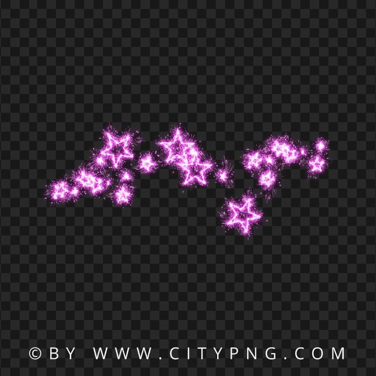 Pink Sparkling Stars Fireworks Effect PNG | Citypng