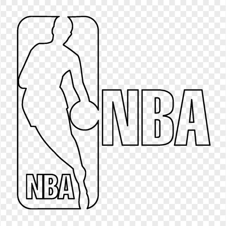 NBA Outline Black Logo PNG | Citypng