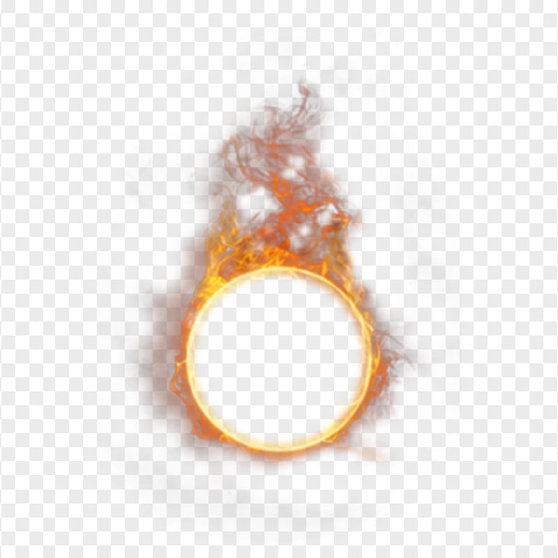 Round Circle Outline Frame Flame Fire With Smoke | Citypng