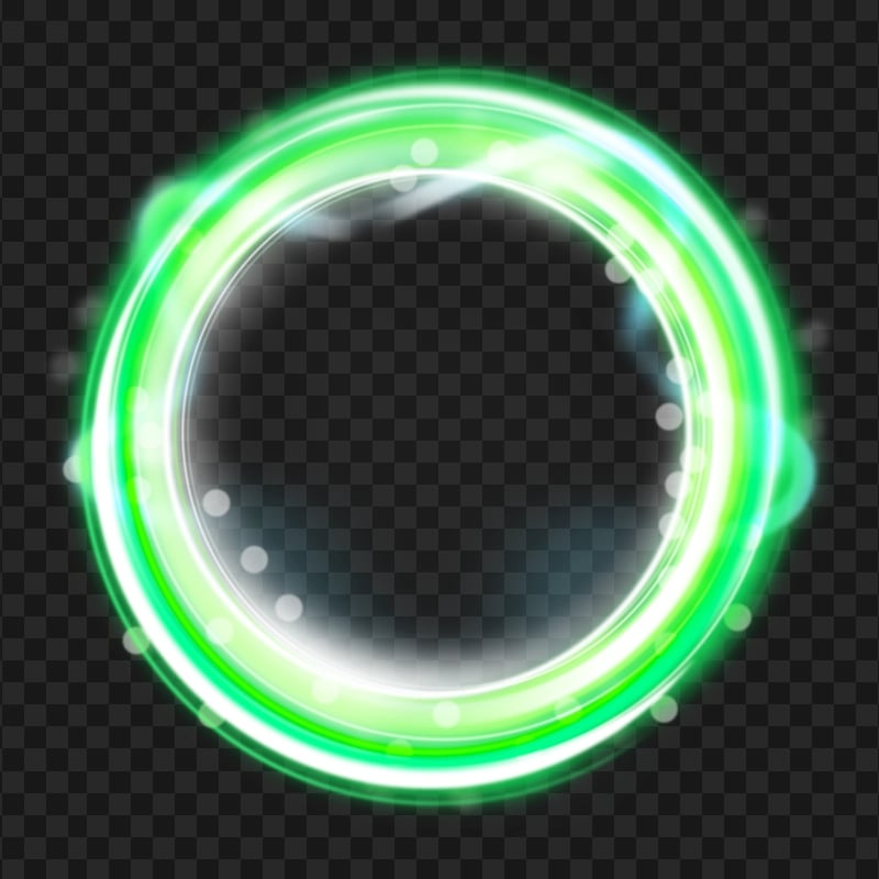 HD Green Luminous Glowing Light Circle Ring PNG | Citypng