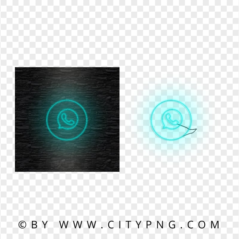 HD Whatsapp Light Blue Neon Logo Icon PNG | Citypng