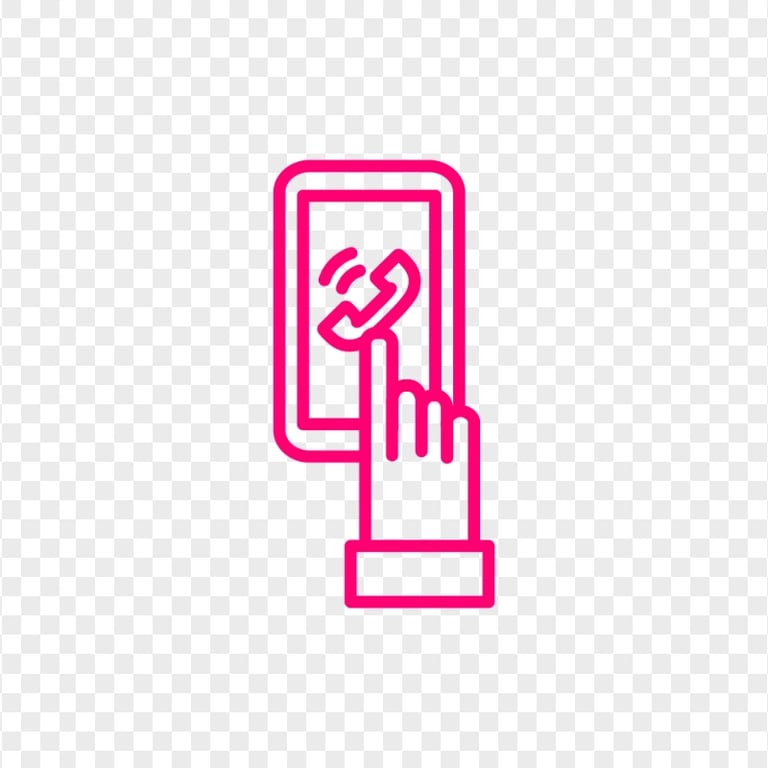 HD Pink Square Classic Phone Icon Transparent PNG | Citypng